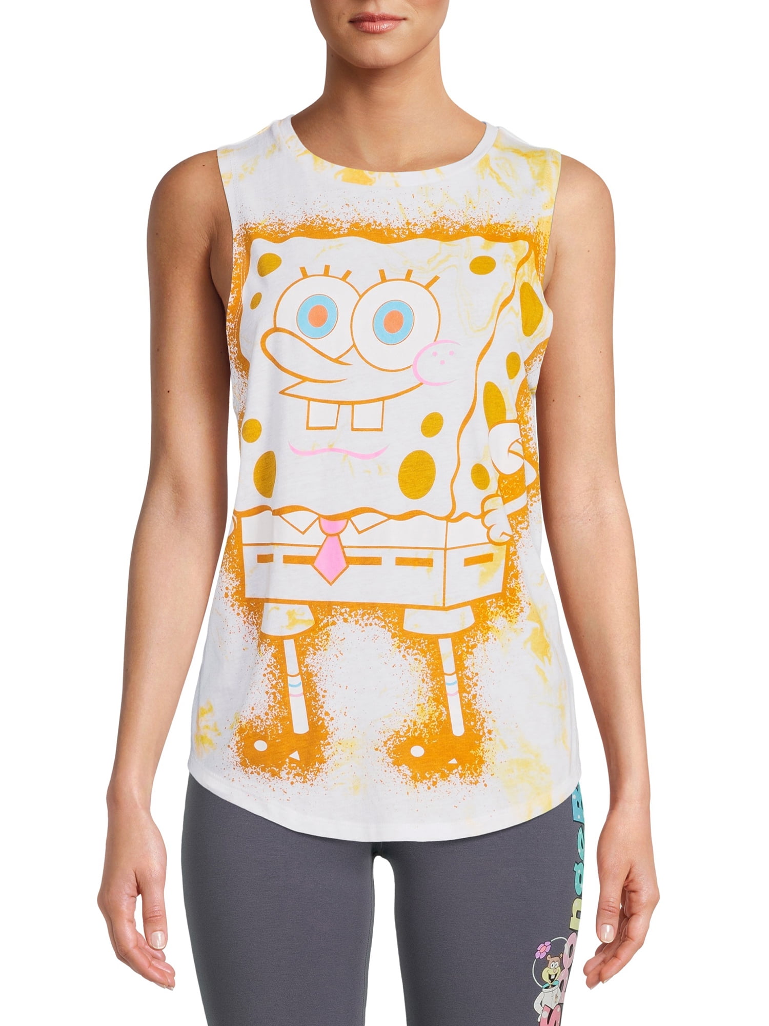 SpongeBob Juniors’ Marble Dye Tank Top - Walmart.com