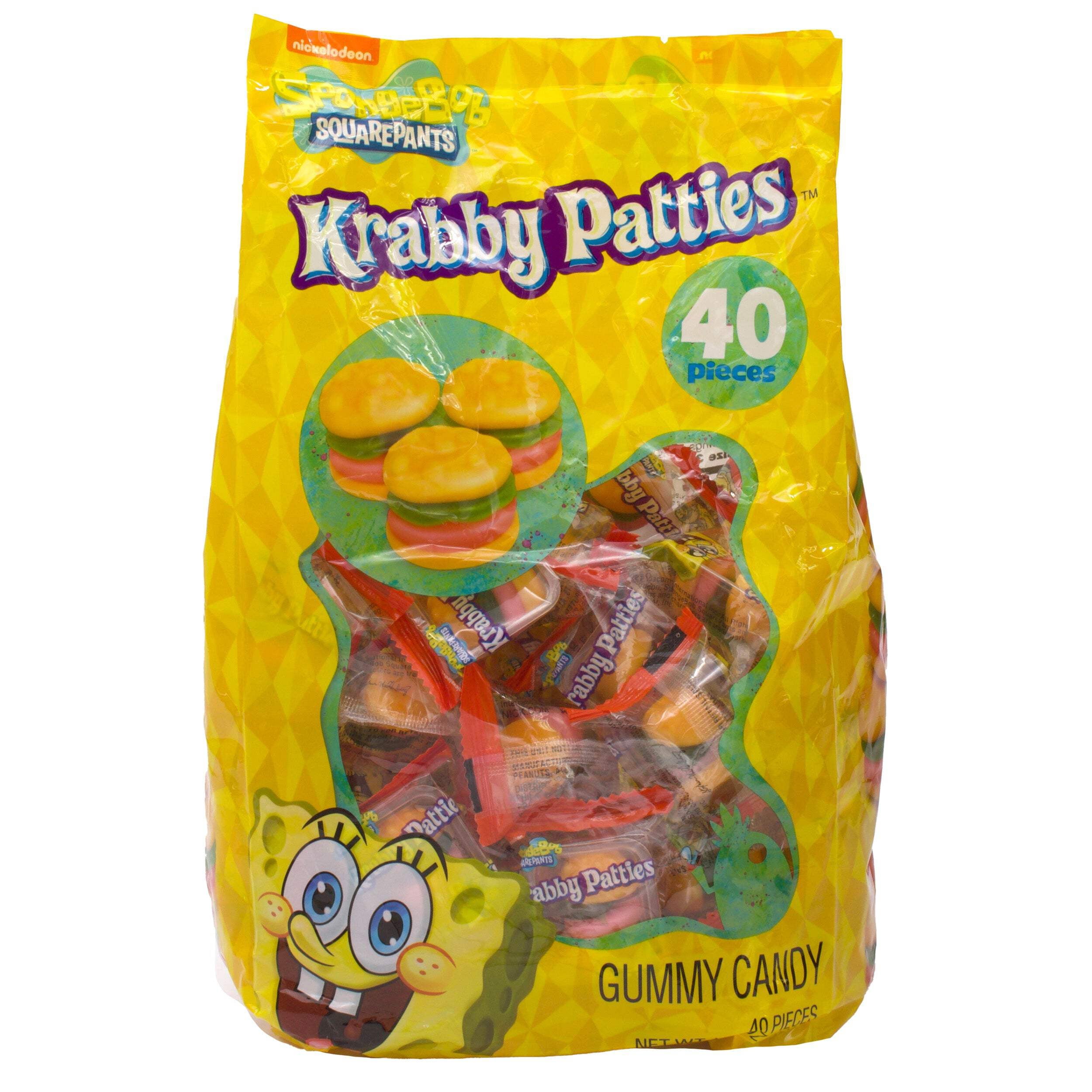 Spongebob Character Krabby Burger Gummy Candy 40 Count Bag - Walmart.com