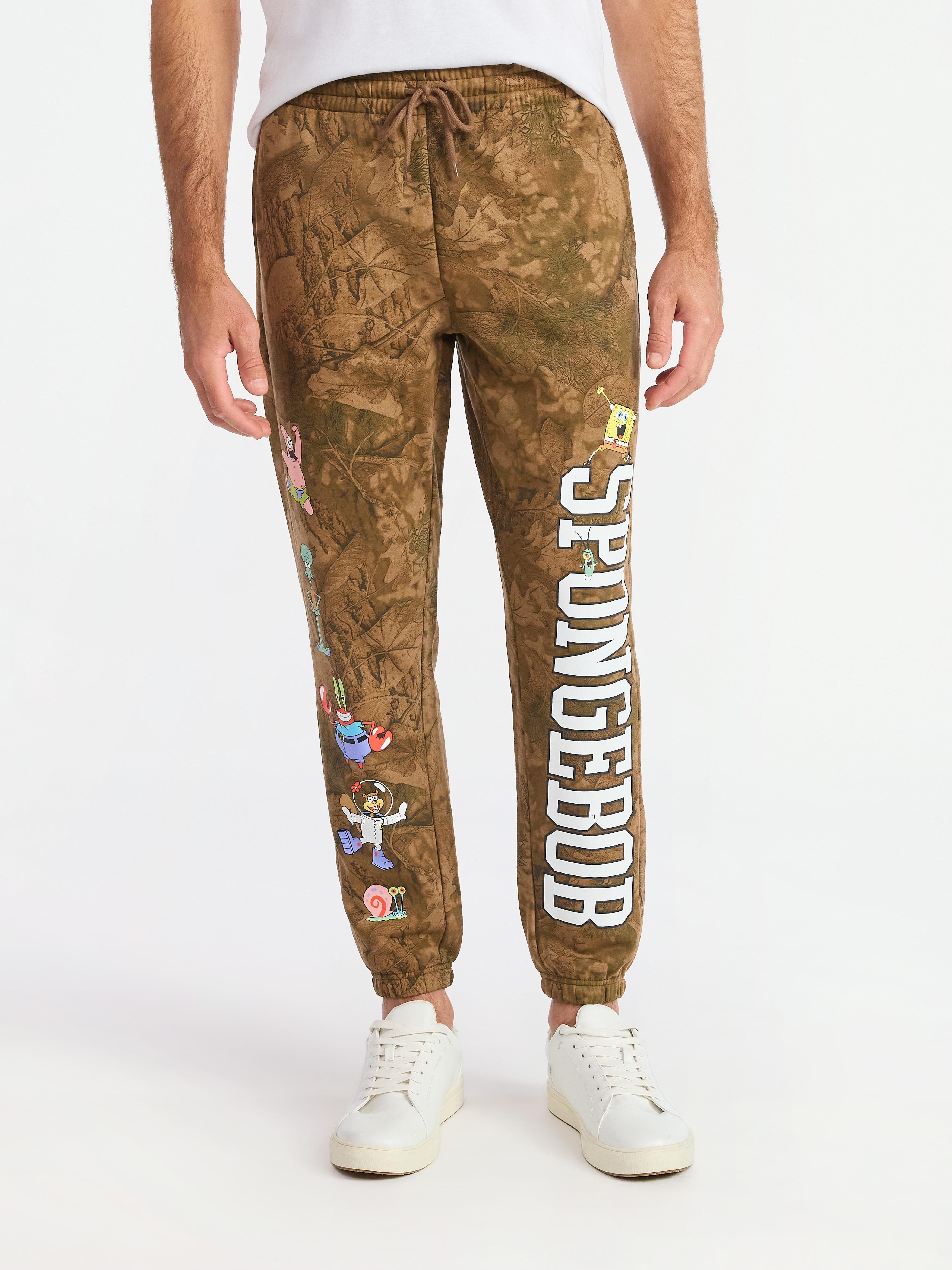 SpongeBob SquarePants Men's & Big Men's Graphic Fleece Sweatpants ...