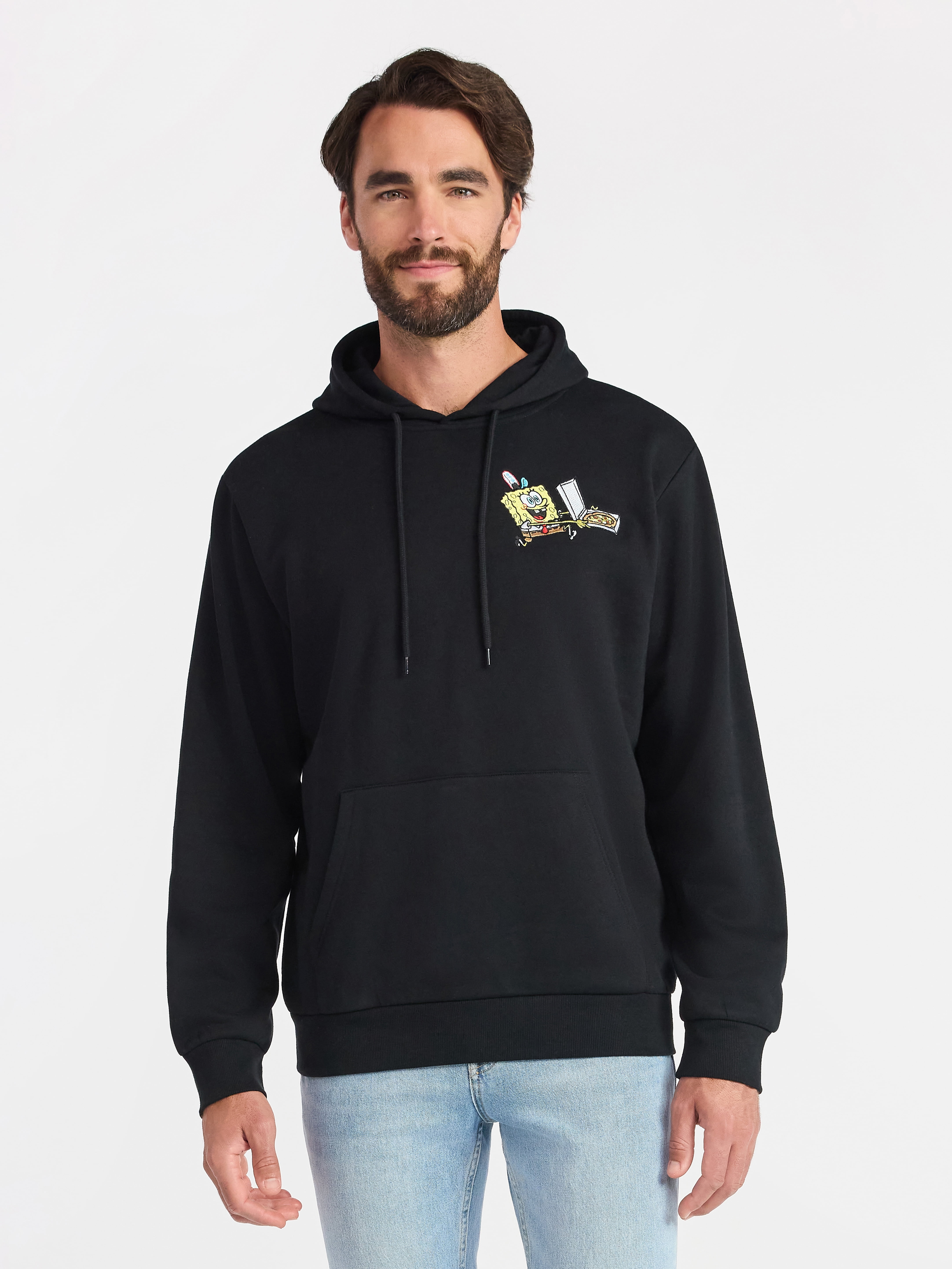 SpongeBob SquarePants Men's & Big Men's Graphic Fleece Hoodie with Long ...