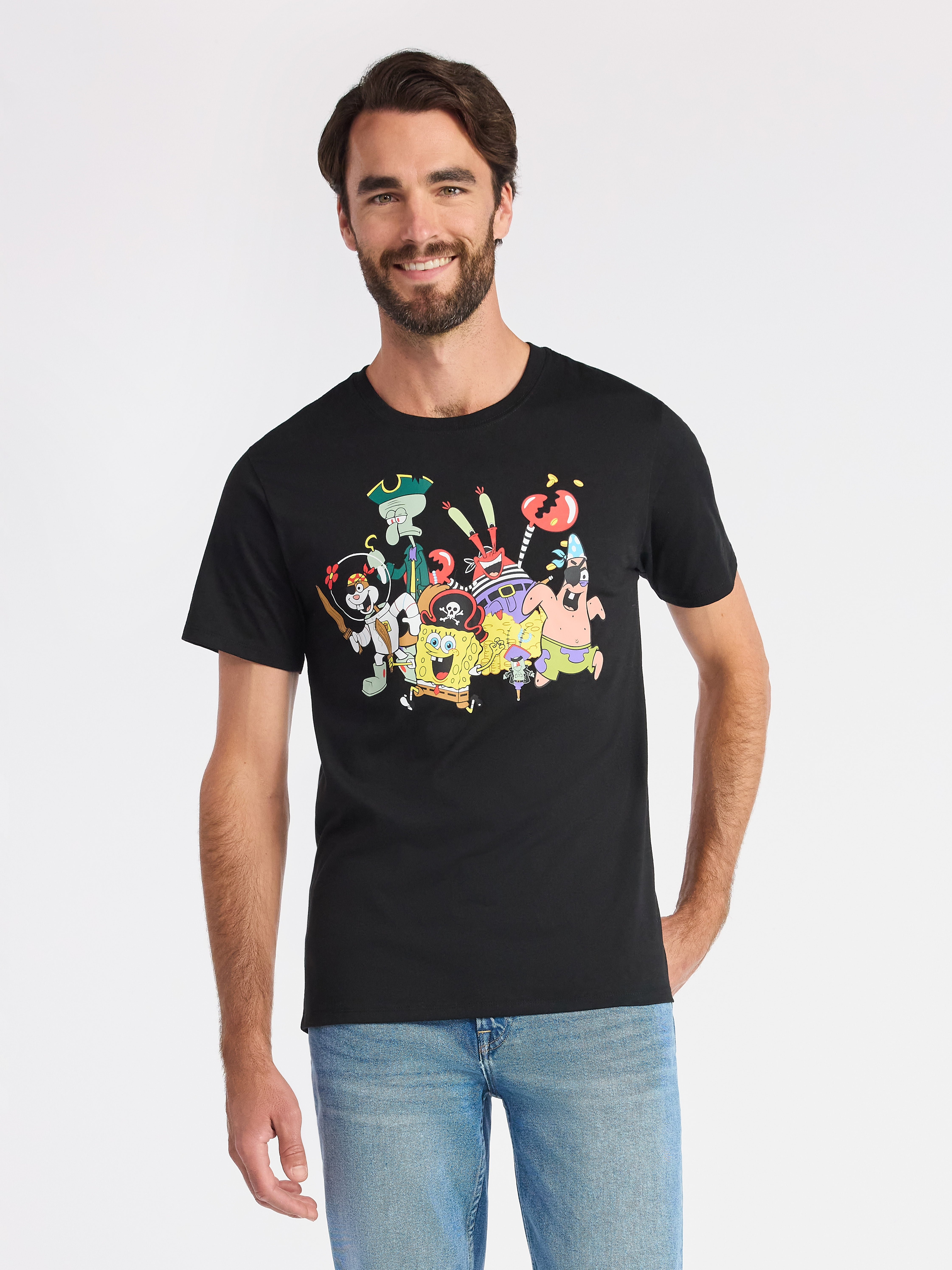 SpongeBob SquarePants Men's Graphic Tee with Short Sleeves, Sizes S-3XL ...