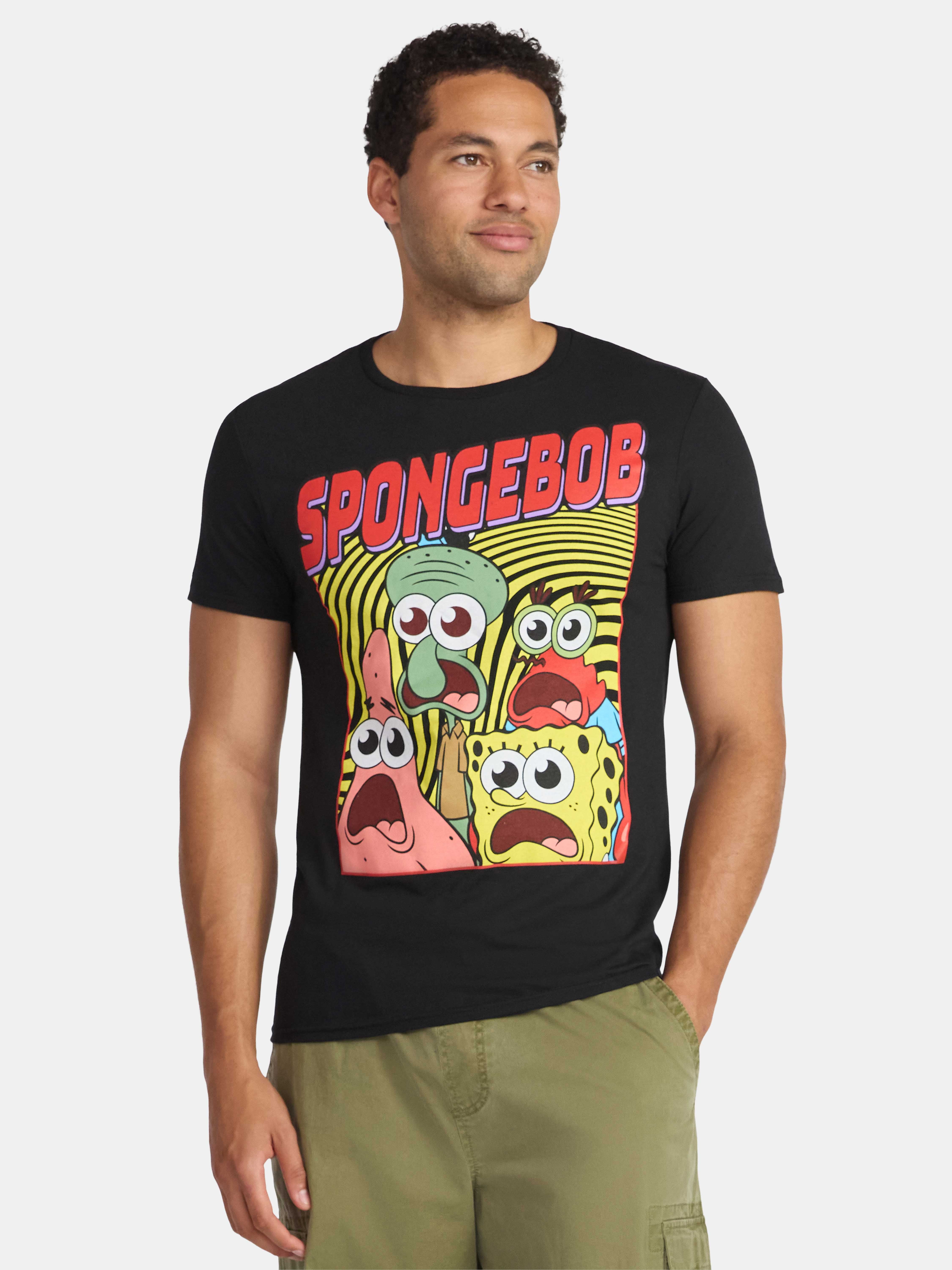 SpongeBob SquarePants Men's and Big Men's Graphic Tee with Short ...