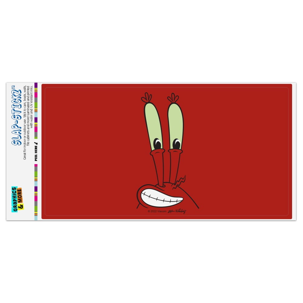 SpongeBob Mr. Krabs Face Automotive Car Window Locker Bumper Sticker ...