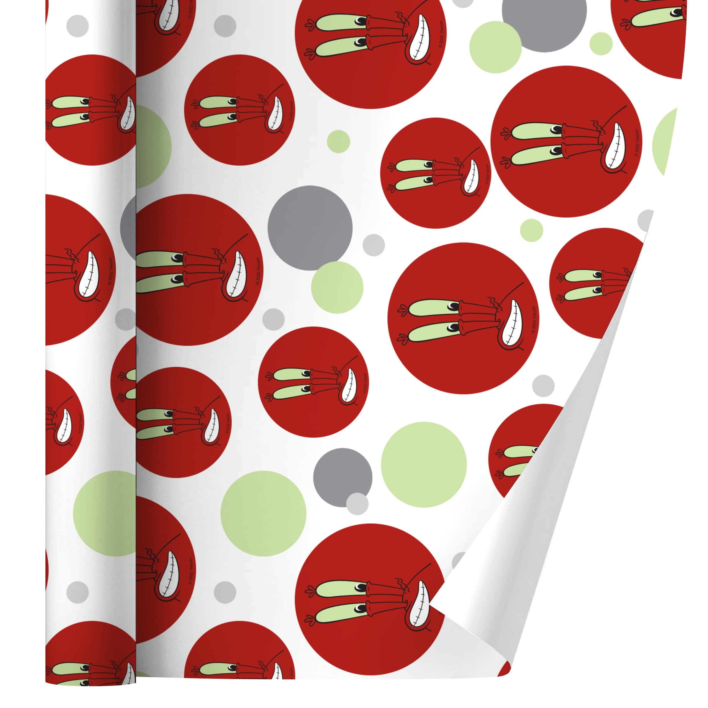 SpongeBob Mr. Krabs Face Gift Wrap Wrapping Paper Roll - Walmart.com