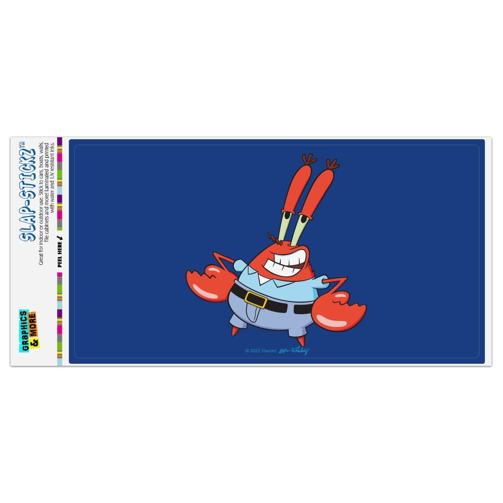 SpongeBob Mr. Krabs Pose Automotive Car Window Locker Bumper Sticker ...
