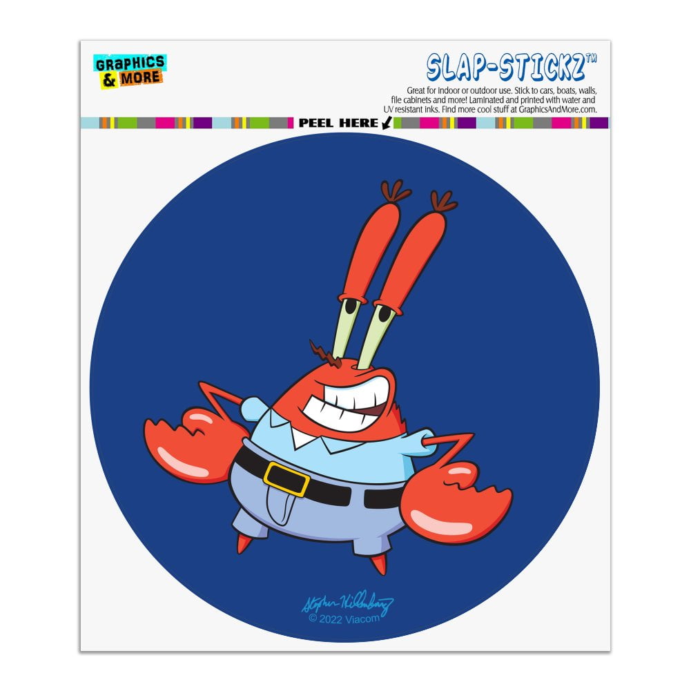 SpongeBob Mr. Krabs Pose Automotive Car Window Locker Circle Bumper ...