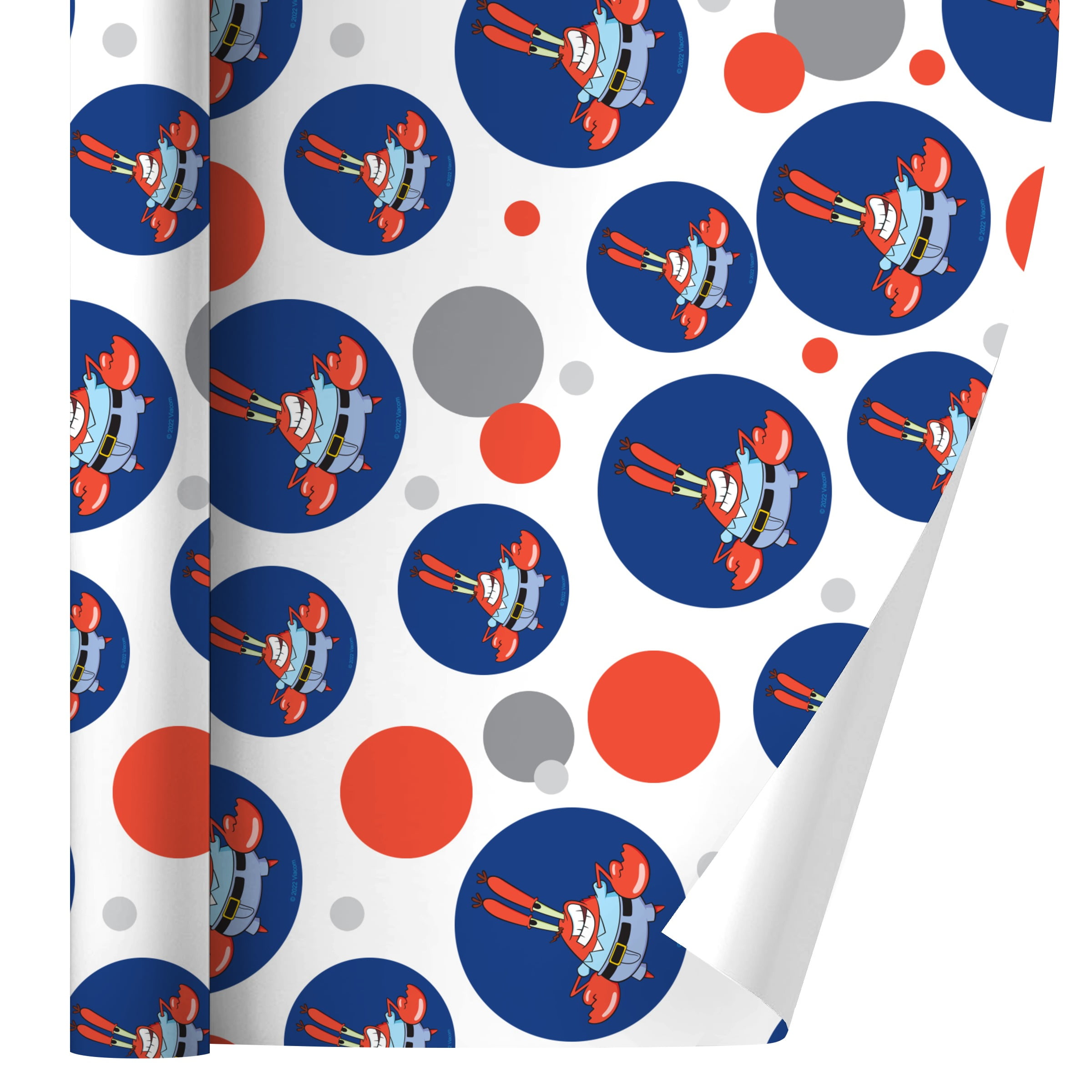 SpongeBob Mr. Krabs Pose Gift Wrap Wrapping Paper Roll - Walmart.com