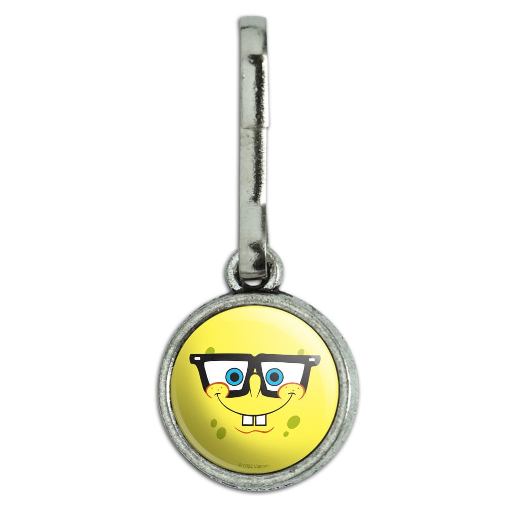 SpongeBob Nerd Face Antiqued Charm Clothes Purse Suitcase Backpack ...