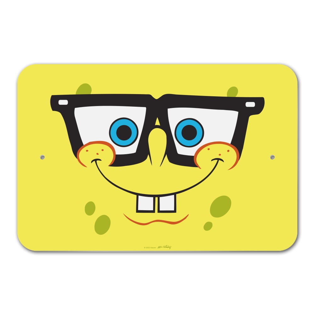 SpongeBob Nerd Face Home Business Office Sign - Walmart.com