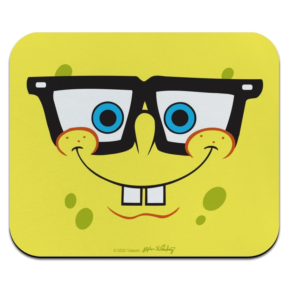 SpongeBob Nerd Face Low Profile Thin Mouse Pad Mousepad - Walmart.com