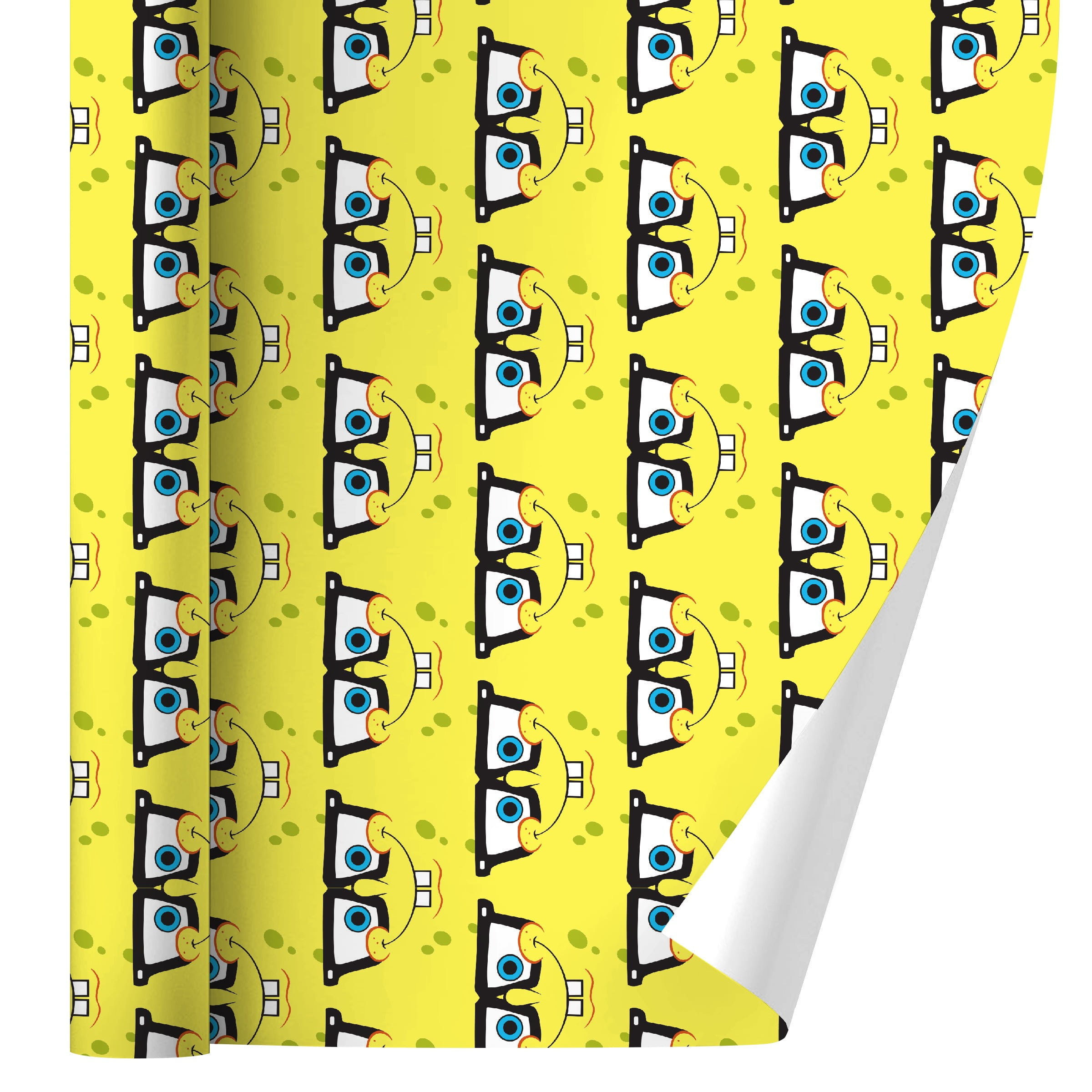 SpongeBob Nerd Face Premium Gift Wrap Wrapping Paper Roll - Walmart.com