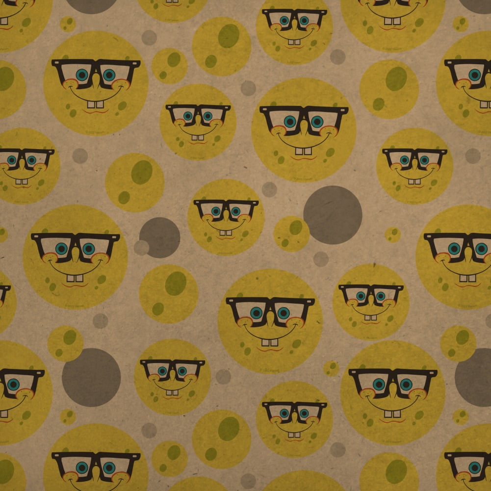 SpongeBob Nerd Face Premium Kraft Gift Wrap Wrapping Paper Roll ...