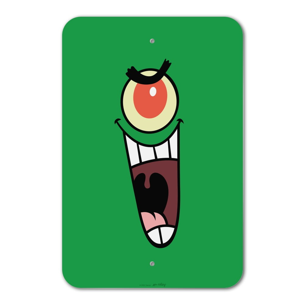 SpongeBob Plankon Face Home Business Office Sign - Walmart.com