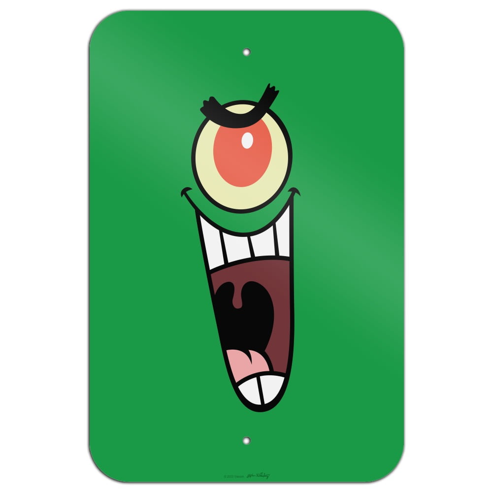 SpongeBob Plankon Face Home Business Office Sign - Walmart.com