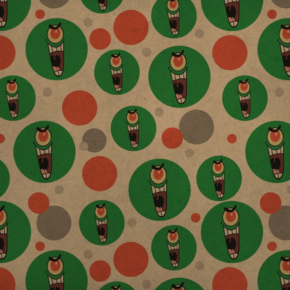 SpongeBob Plankon Face Premium Kraft Gift Wrap Wrapping Paper Roll ...