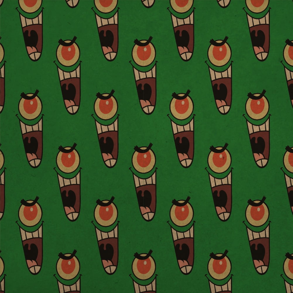 SpongeBob Plankon Face Premium Kraft Roll Gift Wrap Wrapping Paper ...