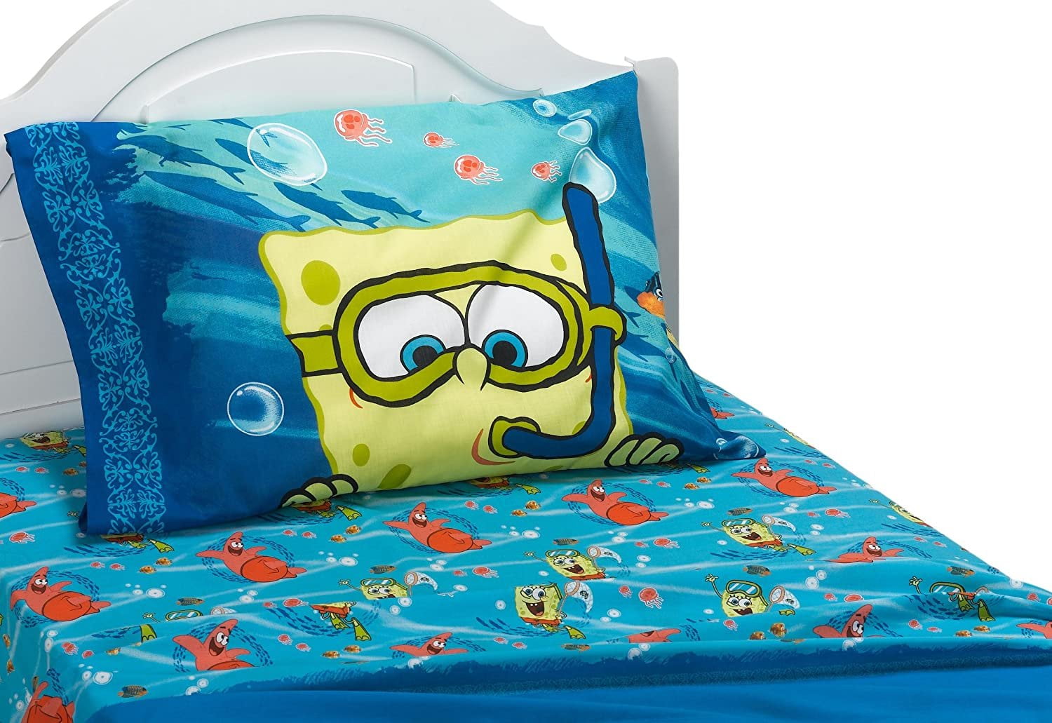 Nickelodeon SpongeBob Sea Adventure Twin Sheet Set, 60% Cotton 40% ...