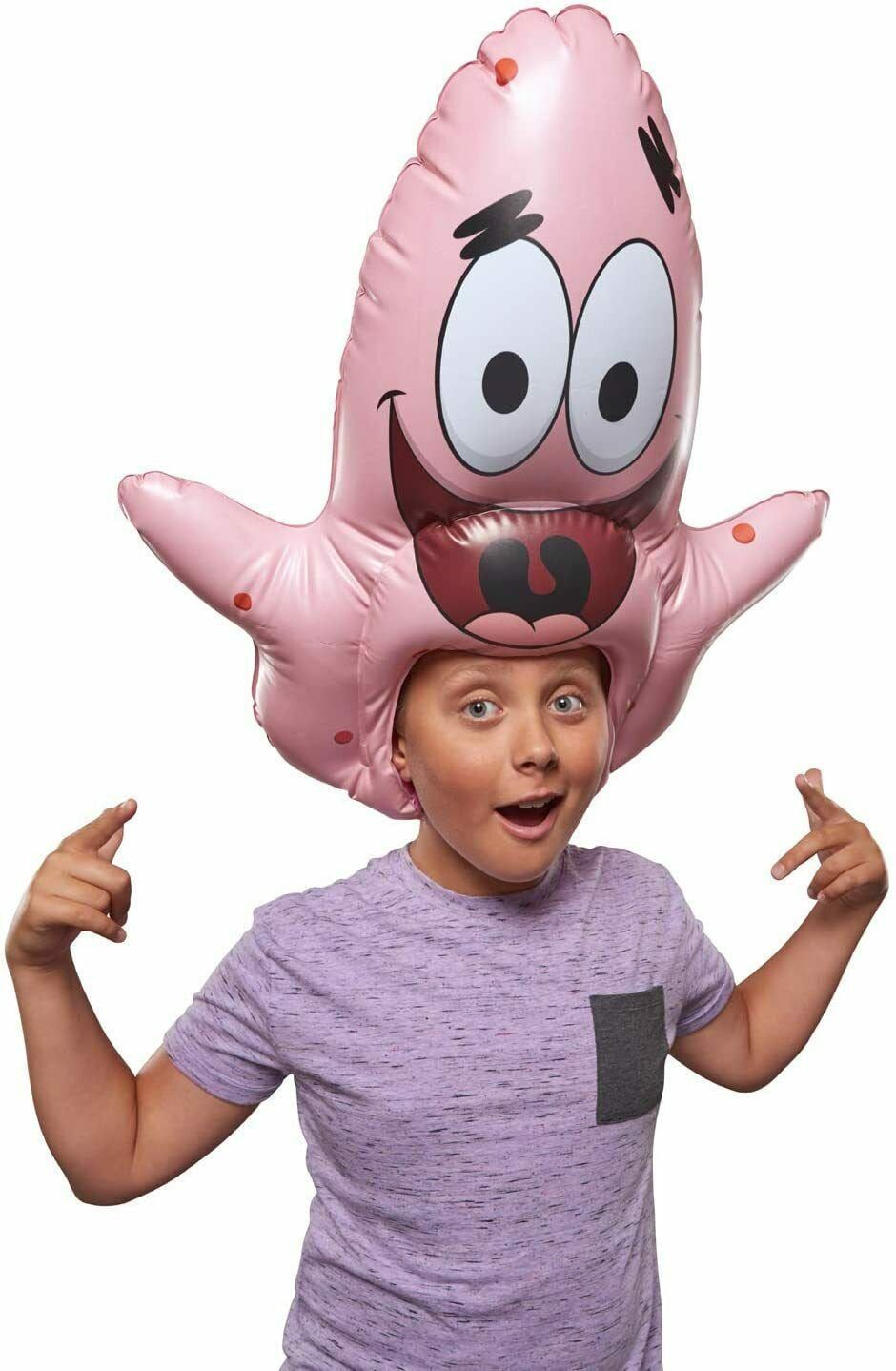 SpongeBob Spongehead Inflatable Hat Costume for Halloween 21" Tall ...
