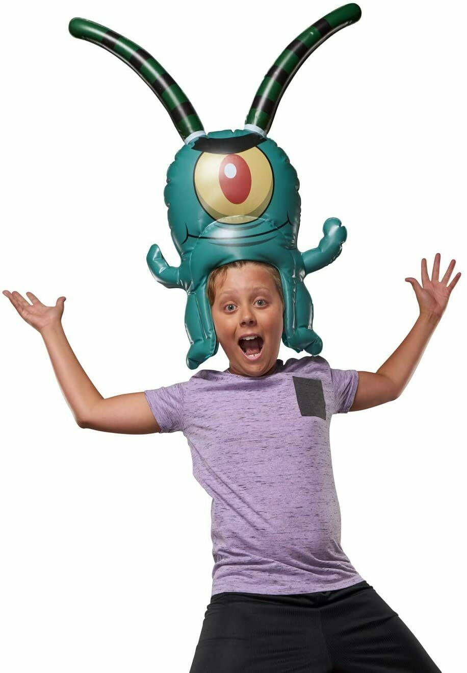 SpongeBob Spongehead Inflatable Hat Costume for Halloween 21" Tall ...