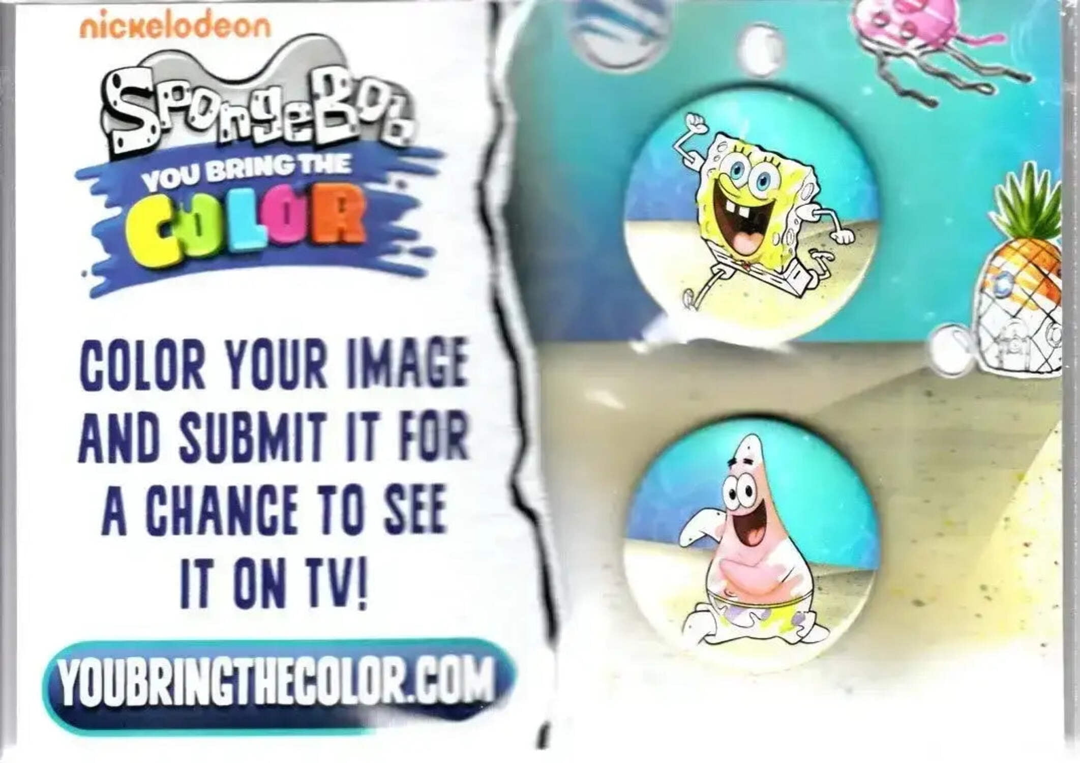 SpongeBob SquarePants 2017 SDCC 2 Nickelodeon buttons pins - Walmart.com