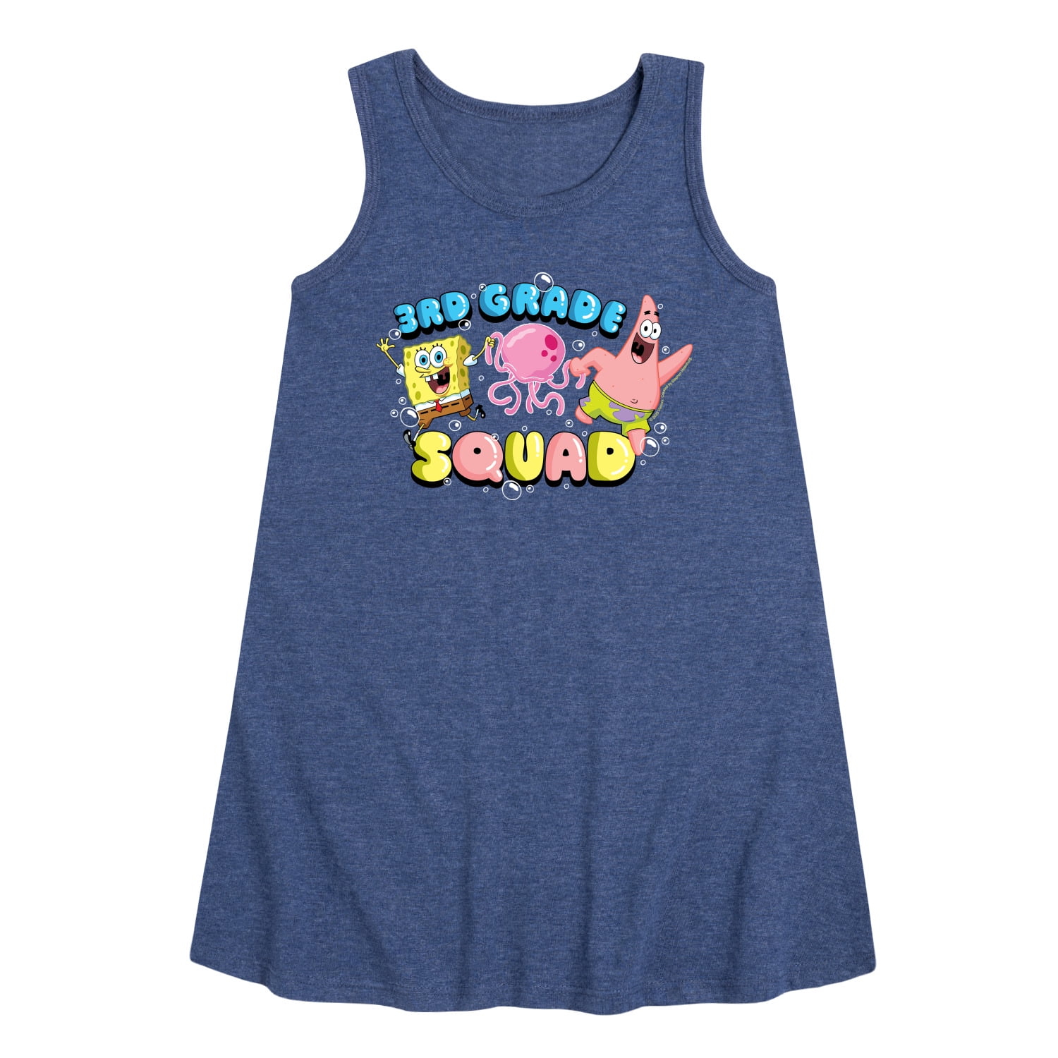 SpongeBob SquarePants - 3rd Grade Squad - Toddler & Youth Girls A-line Dress - Walmart.com