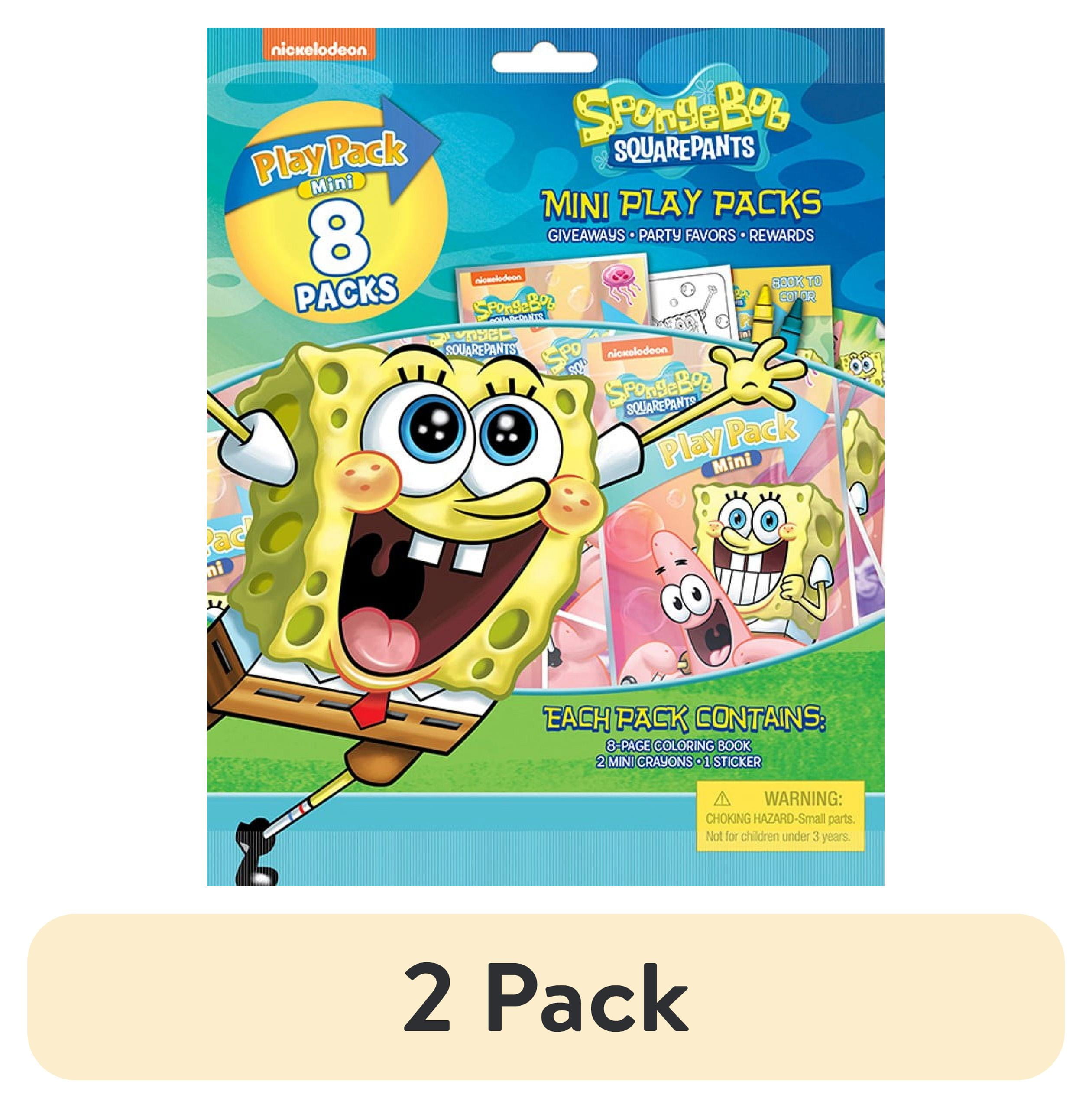 (2 pack) SpongeBob SquarePants 8 Count Mini Play Pack with Small ...