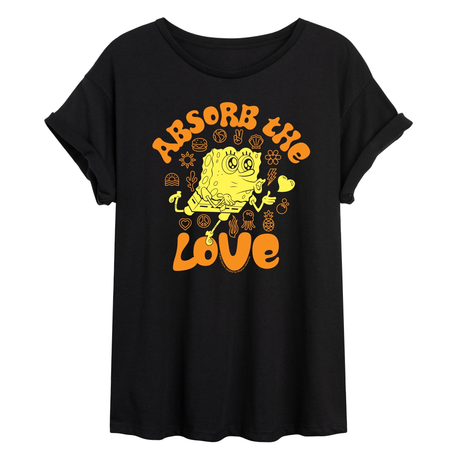 SpongeBob SquarePants - Absorb The Love - Juniors Ideal Flowy Muscle T ...