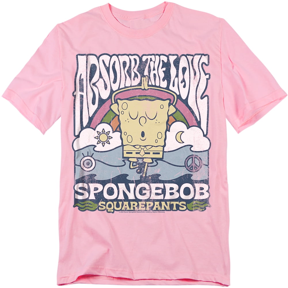 Spongebob T-Shirt Absorb The Love Poster Unisex Graphic Tee for Men ...