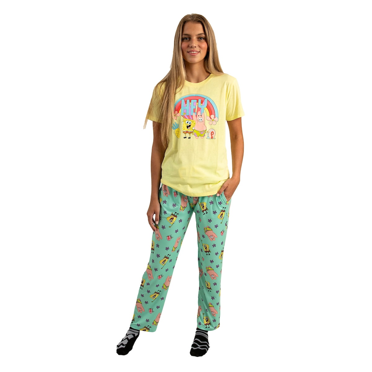 SpongeBob SquarePants Yellow Adult Womens Sleep Pants- XXL - Walmart.com