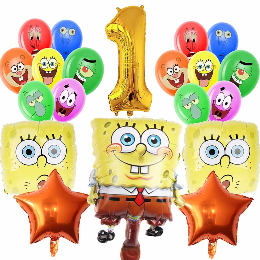 SpongeBob SquarePants Balloons Party Supplies 1st Big Number ...