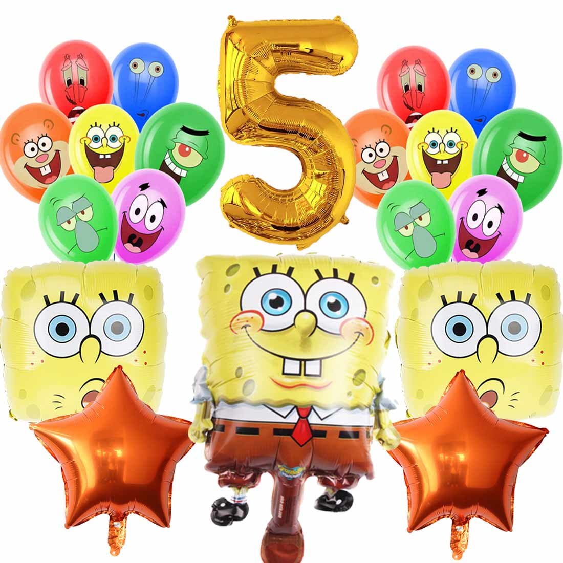 SpongeBob SquarePants Balloons Party Supplies 5th Big Number ...