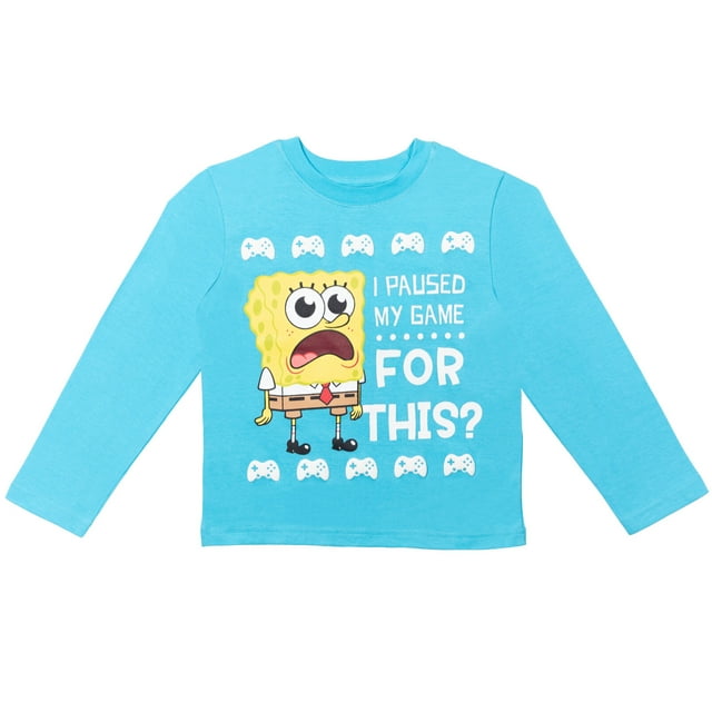 SpongeBob SquarePants Big Boys Long Sleeve T-Shirt Toddler to Big Kid ...