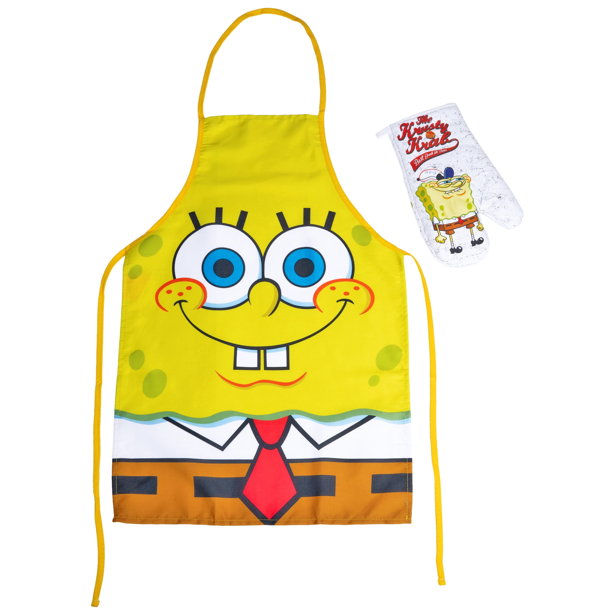 SpongeBob SquarePants Big Face Cooking Apron and Oven Mitt Set ...