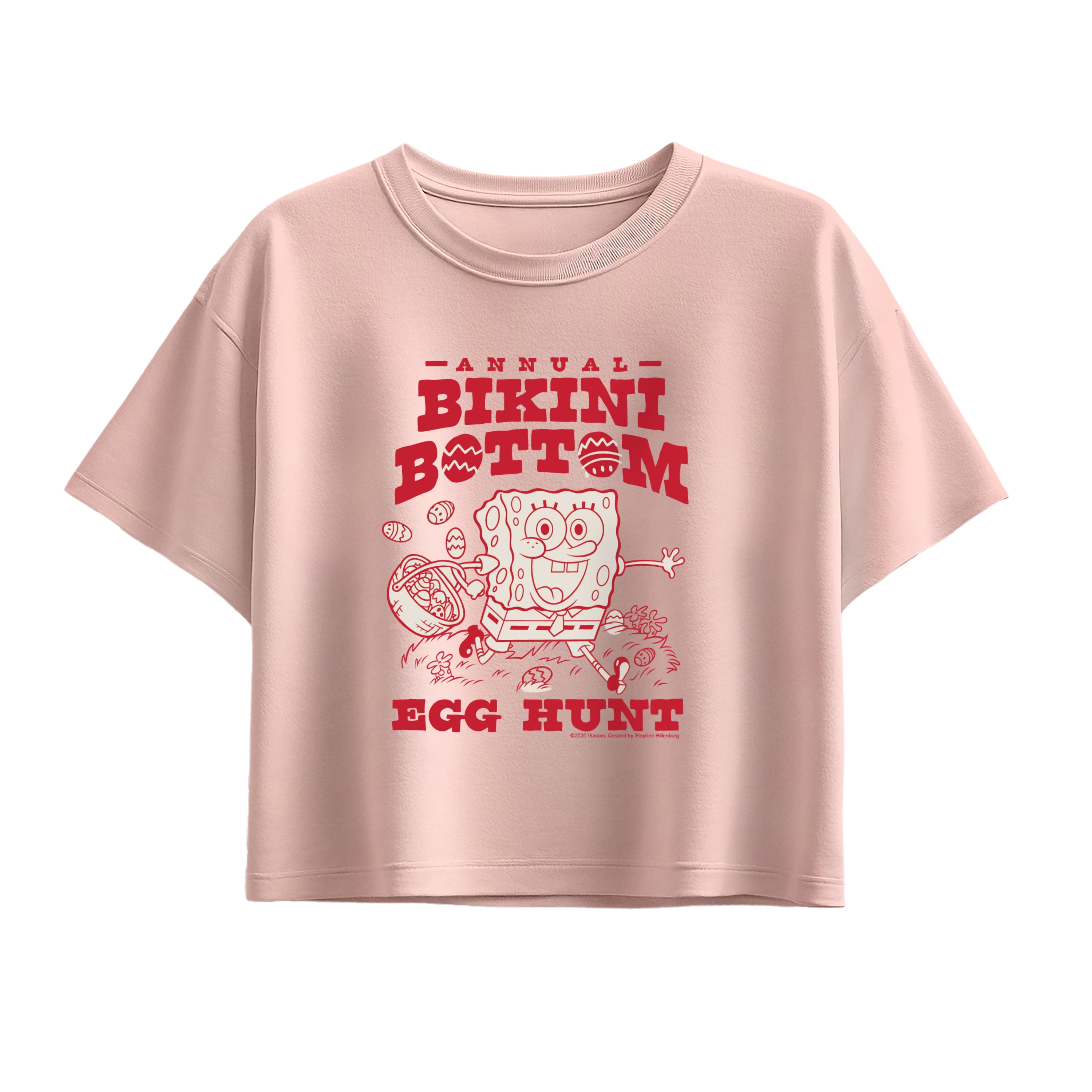SpongeBob SquarePants - Bikini Bottom Egg Hunt - Youth Girls Boxy T ...
