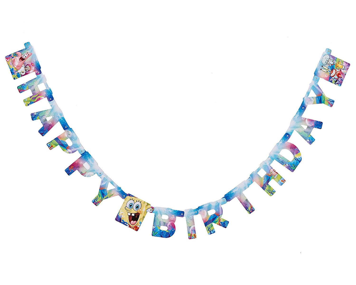 SpongeBob SquarePants Birthday Party Banner, 7.59 ft. - Walmart.com