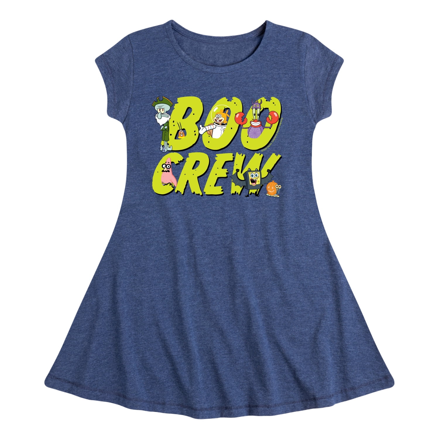 SpongeBob SquarePants - Boo Crew - Girls Fit And Flare Cap Sleeve Dress ...