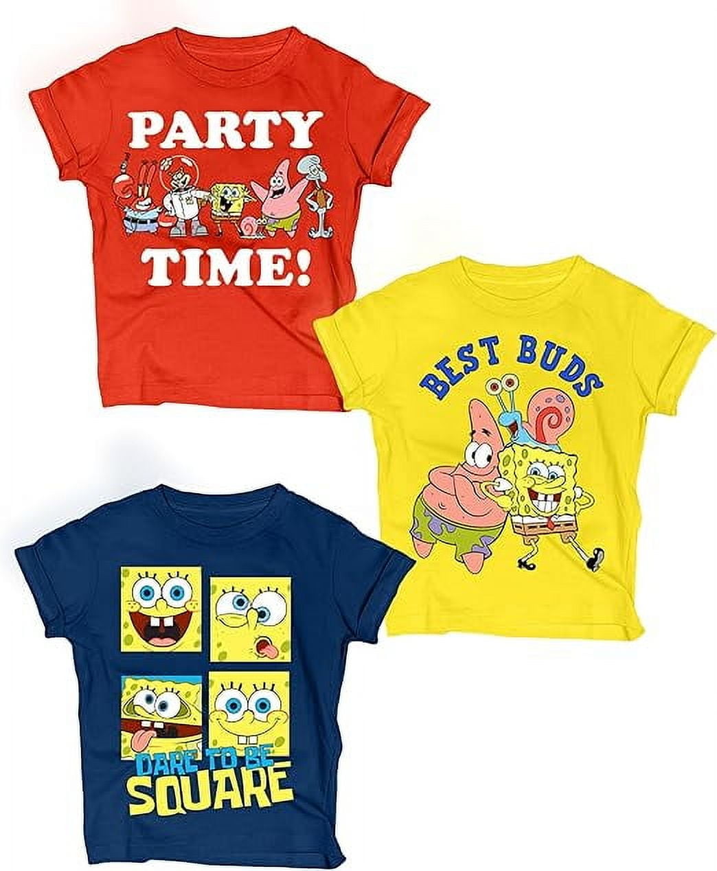SpongeBob SquarePants Boys' Graphic T-Shirts (3-Pack) Ã¢Â Â Toddler to ...