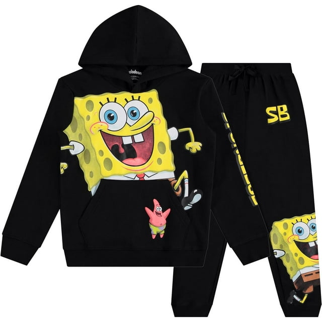 SpongeBob SquarePants Boys Hooded Pullover Hoodie and Jogger Sweatpants ...
