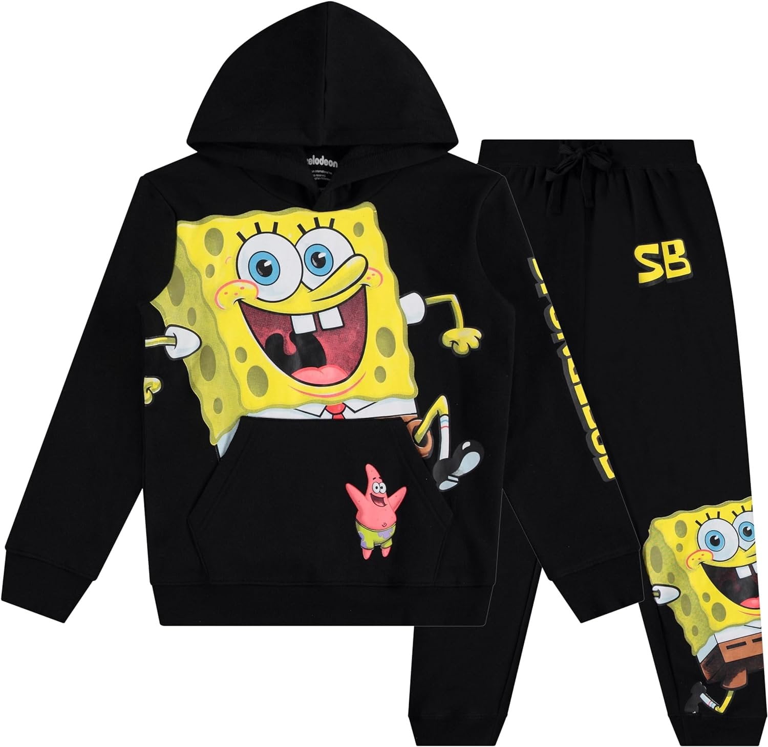 SpongeBob SquarePants Boys Hooded Pullover Hoodie and Jogger Sweatpants ...