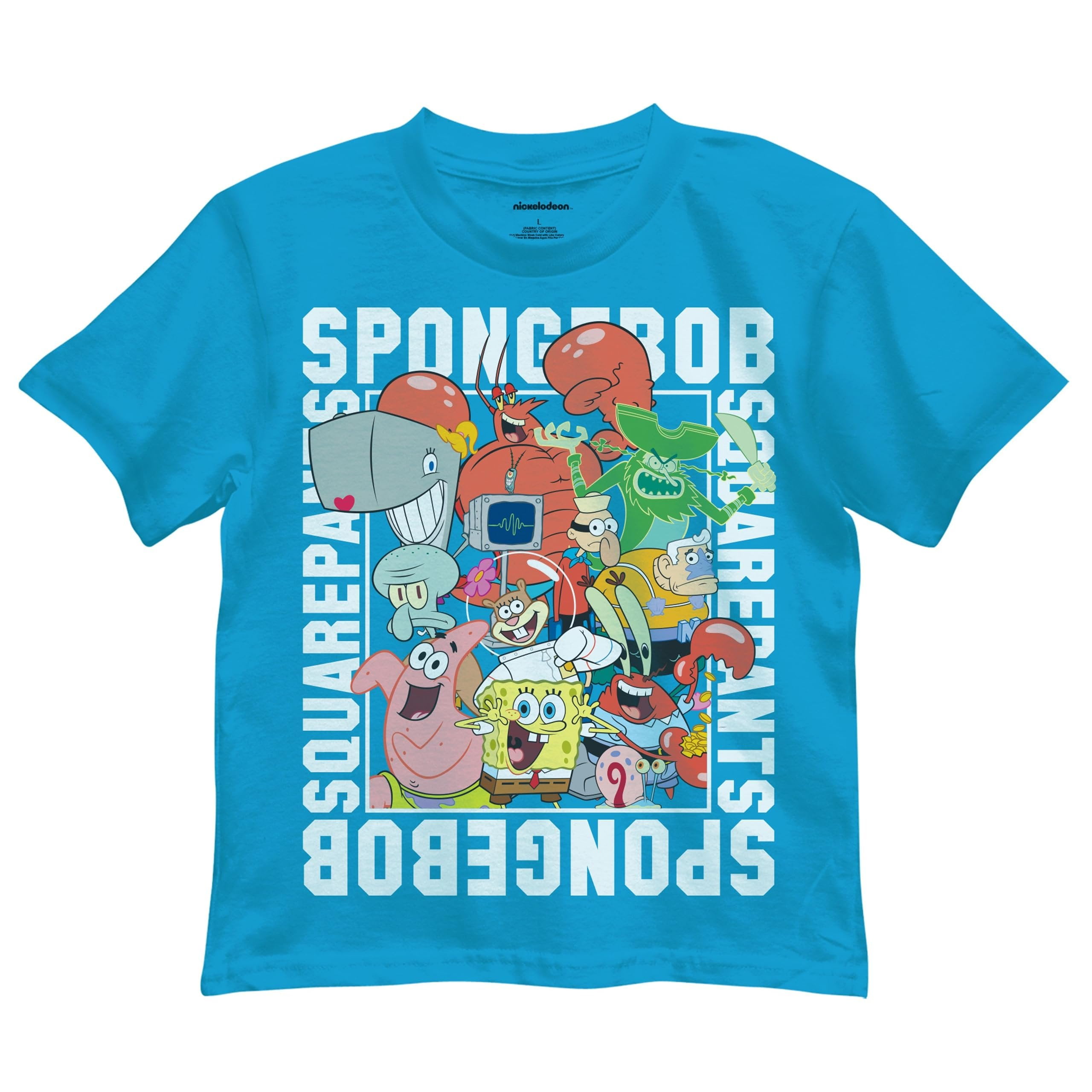 SpongeBob SquarePants Boys Short Sleeve T-Shirt - Spongebob, Patrick ...