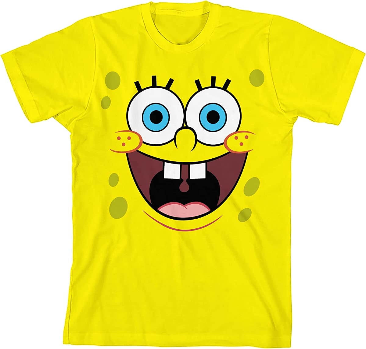 SpongeBob SquarePants Boys' SpongeBob Happy Big Face Graphic T-Shirt ...
