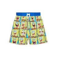 Disney Cars Little Boys' Lightning McQueen Swim Trunks, Sizes 4-7 ...