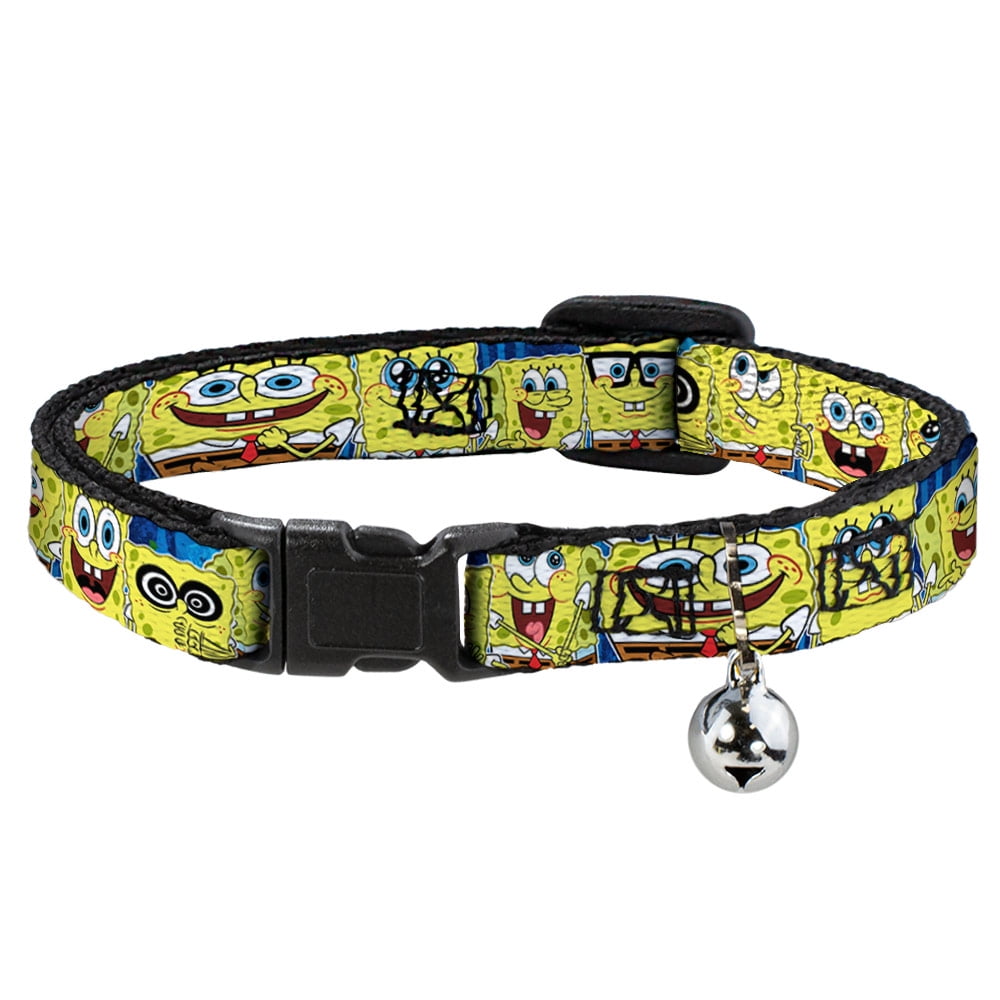 SpongeBob SquarePants Breakaway Cat Collar With Bell, Plastic Clip ...