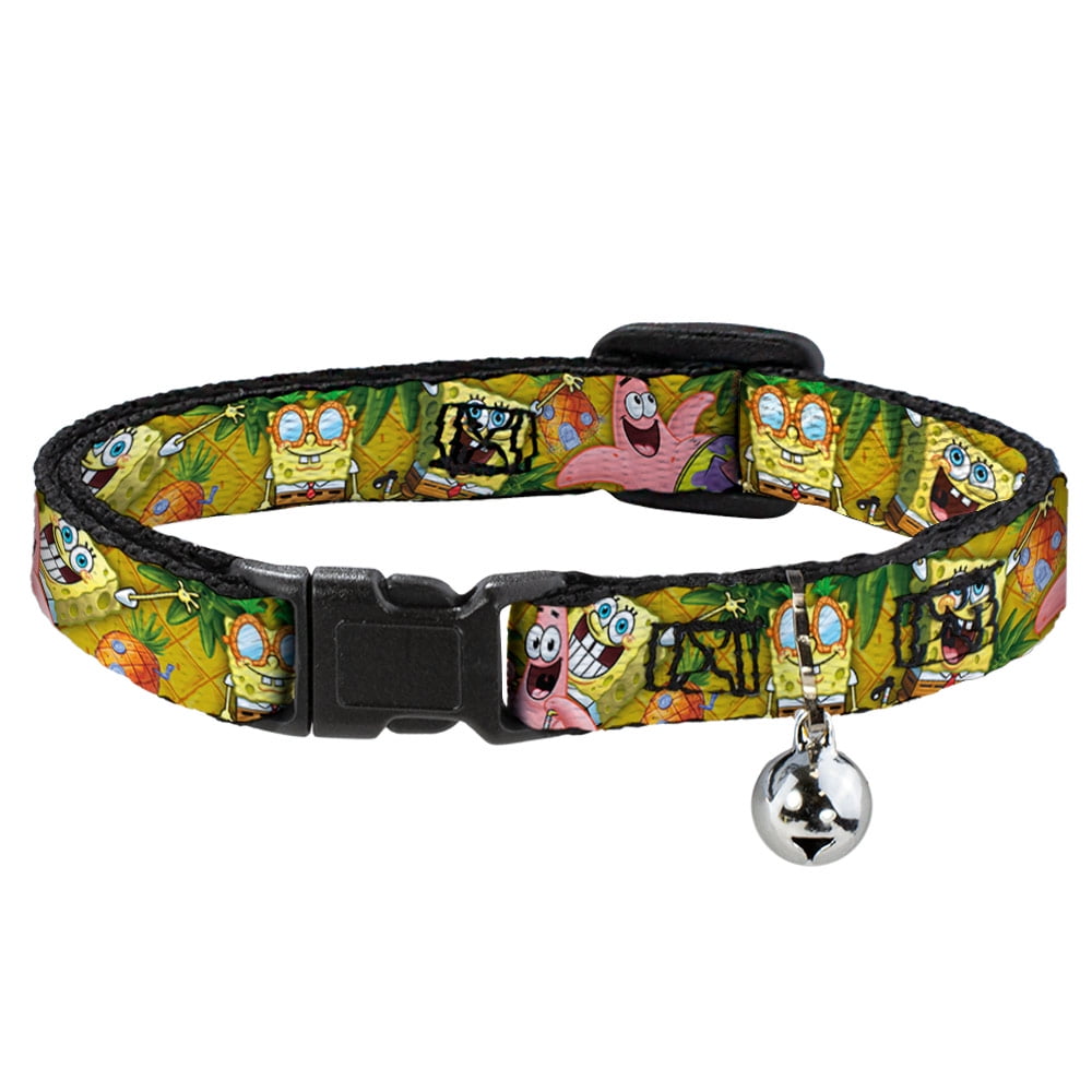 SpongeBob SquarePants Breakaway Cat Collar With Bell, Plastic Clip ...