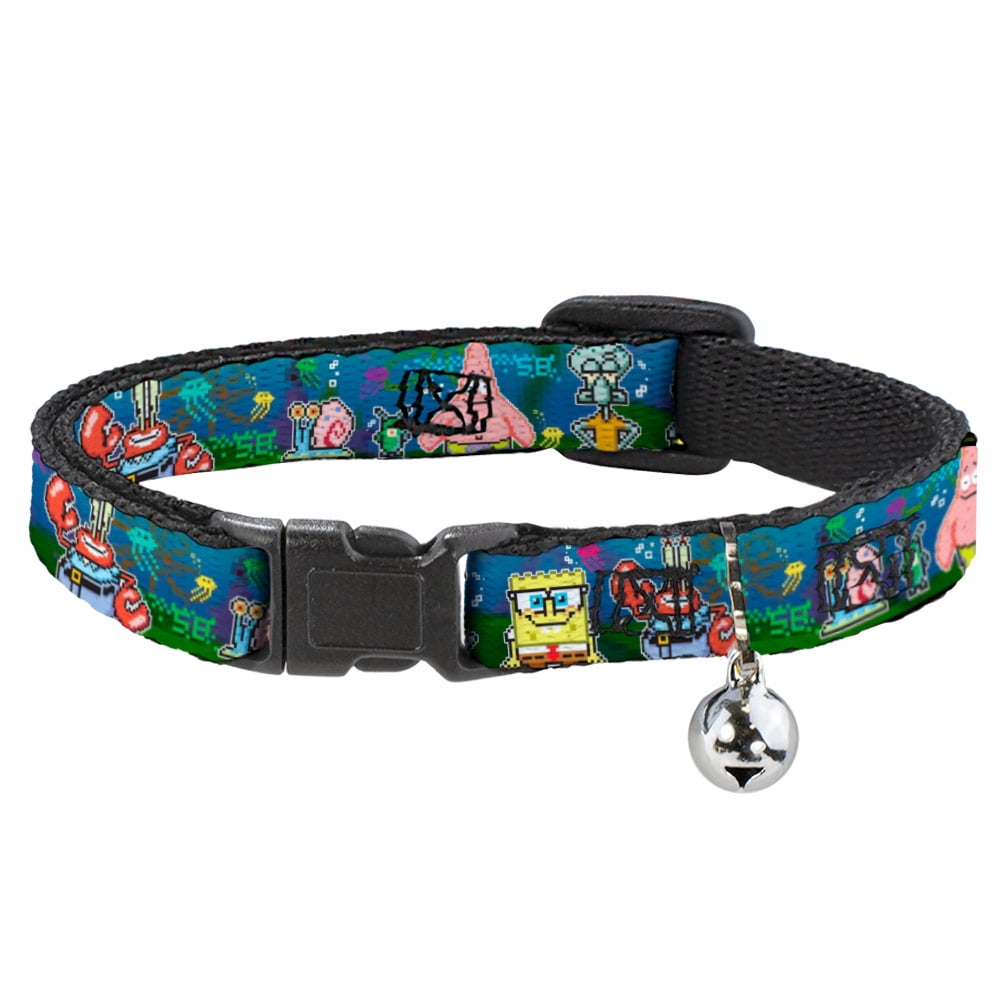 SpongeBob SquarePants Breakaway Cat Collar With Bell, Plastic Clip ...