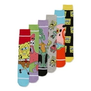Hasbro Gaming Men’s Crew Socks, 6-Pack, Lightweight, Flat Knit, Allover ...