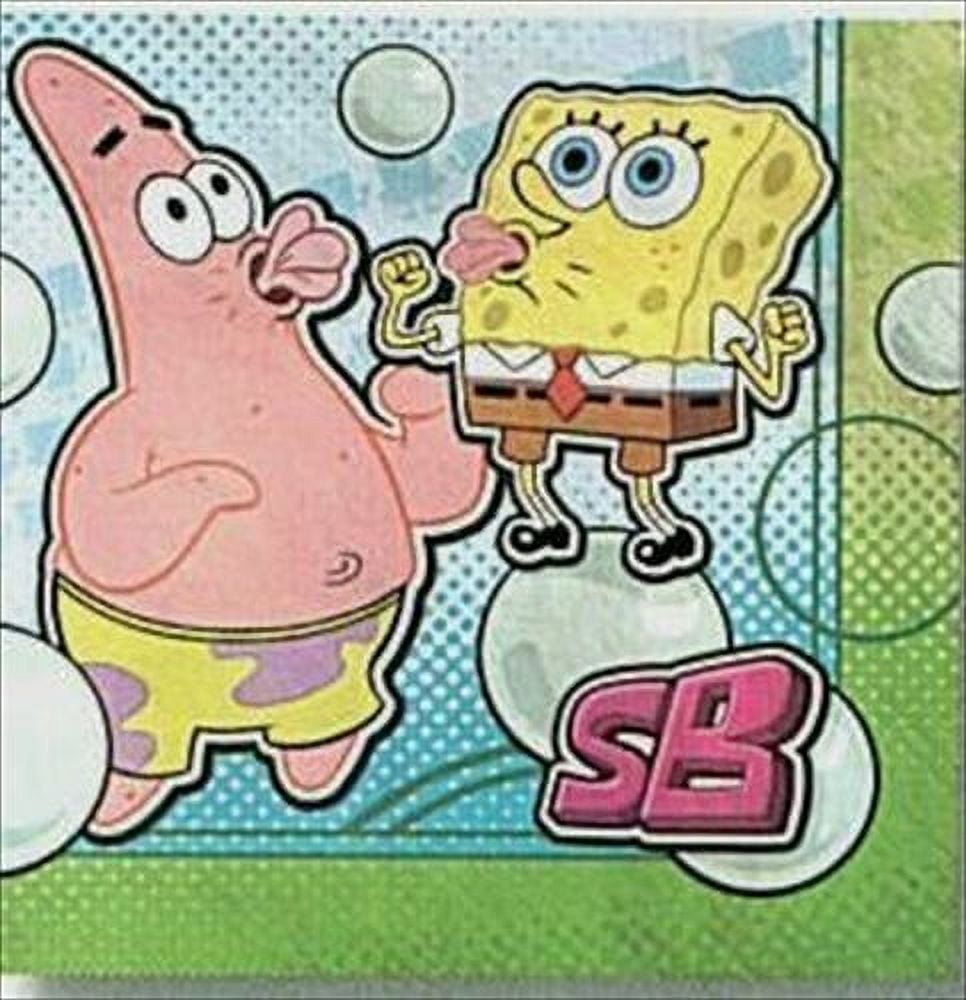 SpongeBob SquarePants 'Bubbles' Lunch Napkins (16ct) - Walmart.com