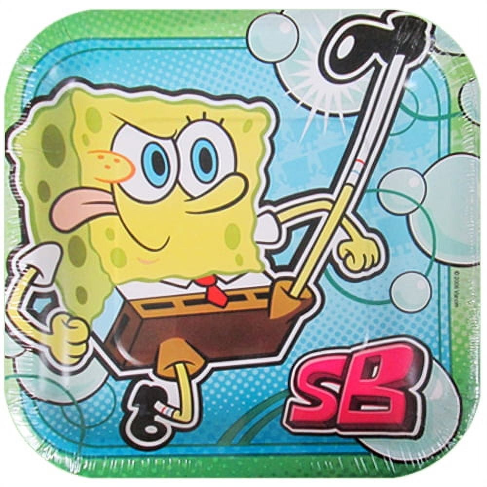 SpongeBob SquarePants 'Bubbles' Small Paper Plates (8ct) - Walmart.com