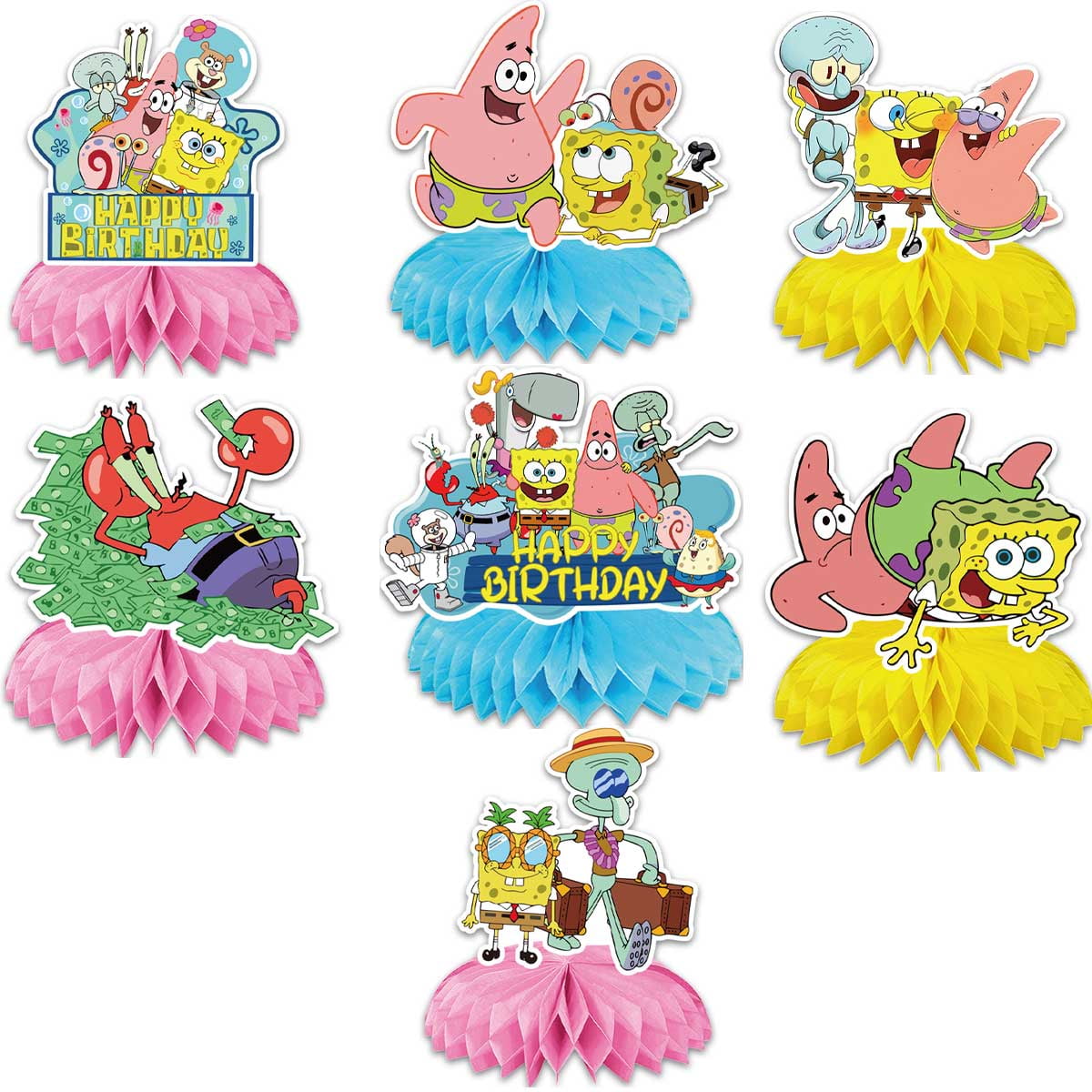 SpongeBob SquarePants Centerpieces Honeycomb Table Toppers Decorations ...