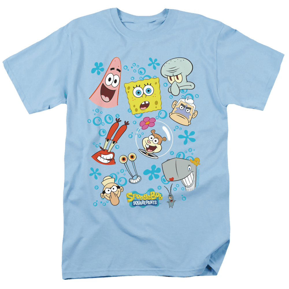 SpongeBob SquarePants Character Faces - Men's Regular Fit T-Shirt ...